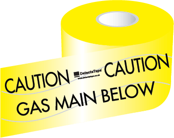Gas Main Below - Detectable Underground Warning tape