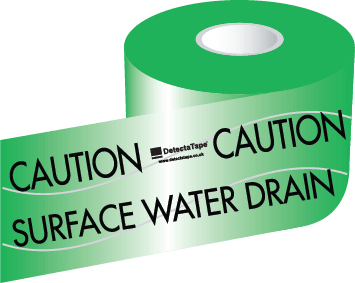 Surface Water Drain - Detectable Underground Warning tape